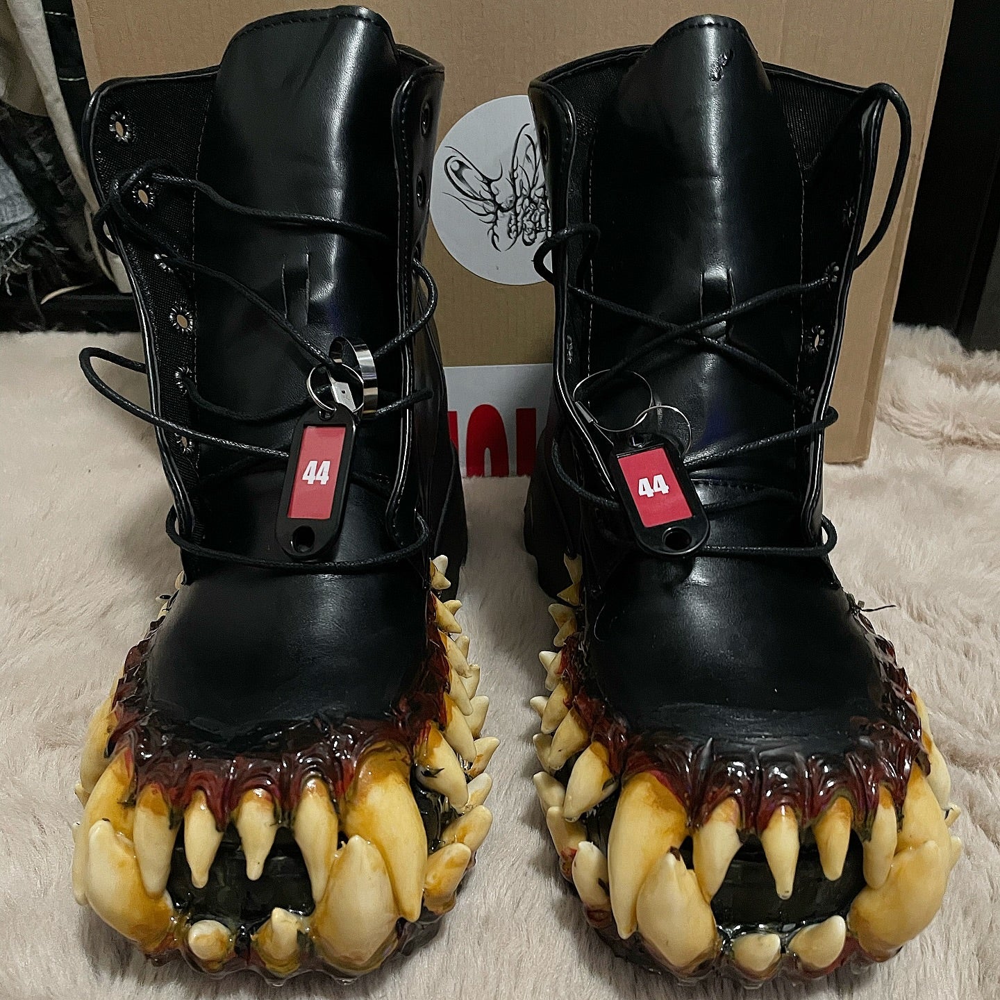 Nightmare ‘Hellhound’ Black Leather Platform Boots-Unisex – ARQA
